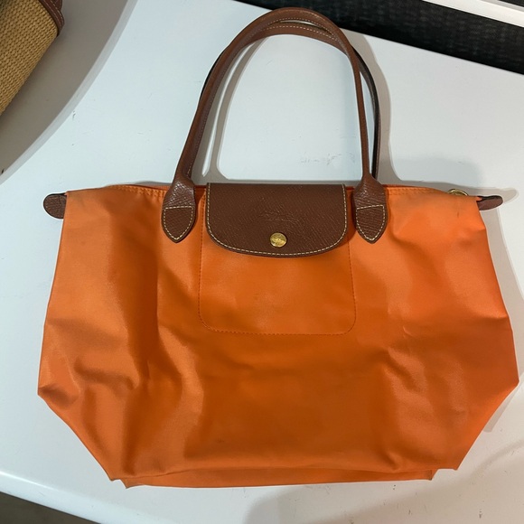 Longchamp | Bags | Longchamp Orange Tote Bag | Poshmark